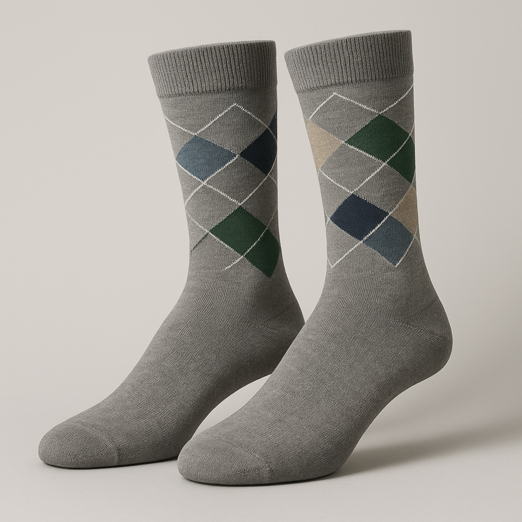Classic Grey Argyle Socks – Soaxio